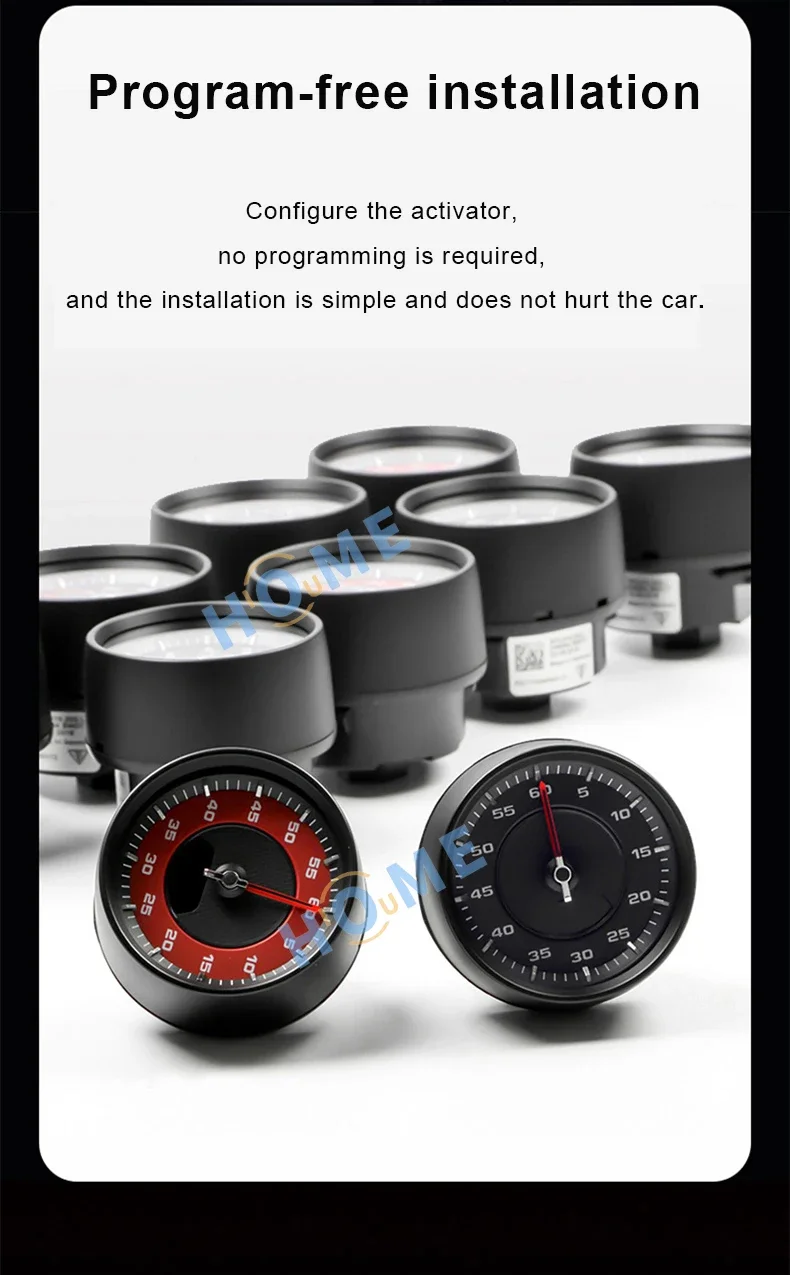 Interior Console Compass Electronic Clock Time Stopwatch for Porsche ...