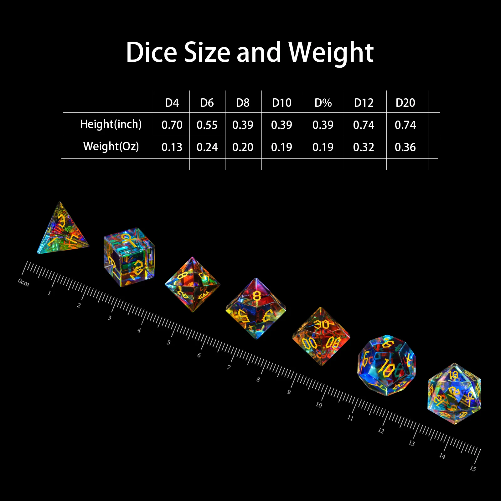 Customized Handmade Glass DND Dice Set Custom Polyhedron Game Dice ...