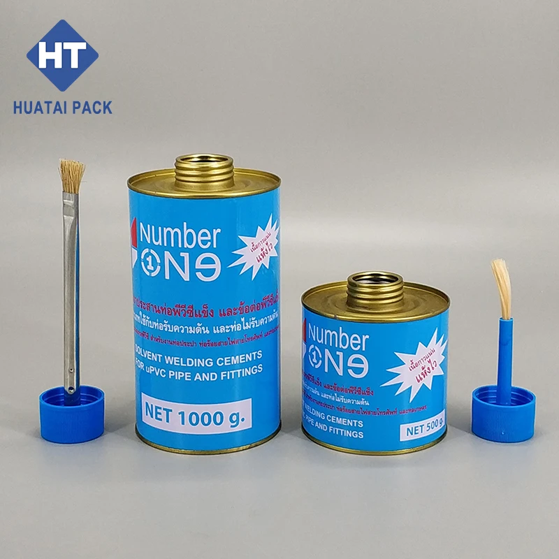 4 Ounce Monotop Can Shown with Screw Cap and Brush Cap 118ml Screw Top ...