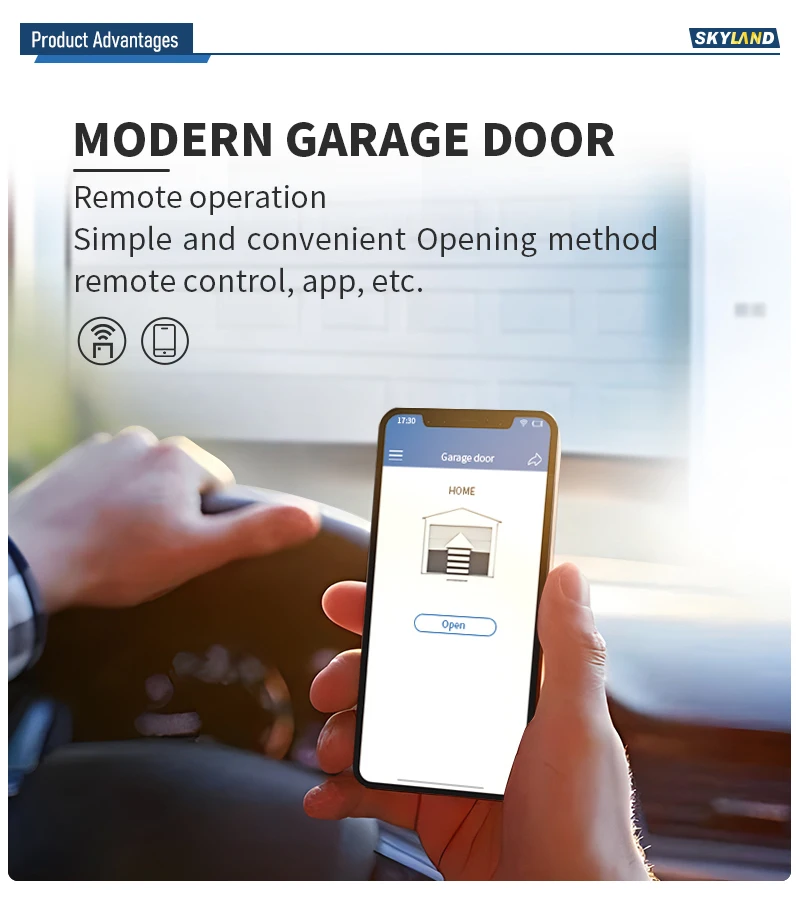 Modern Exterior Electric Aluminum Automatic Sectional Garage Door ...