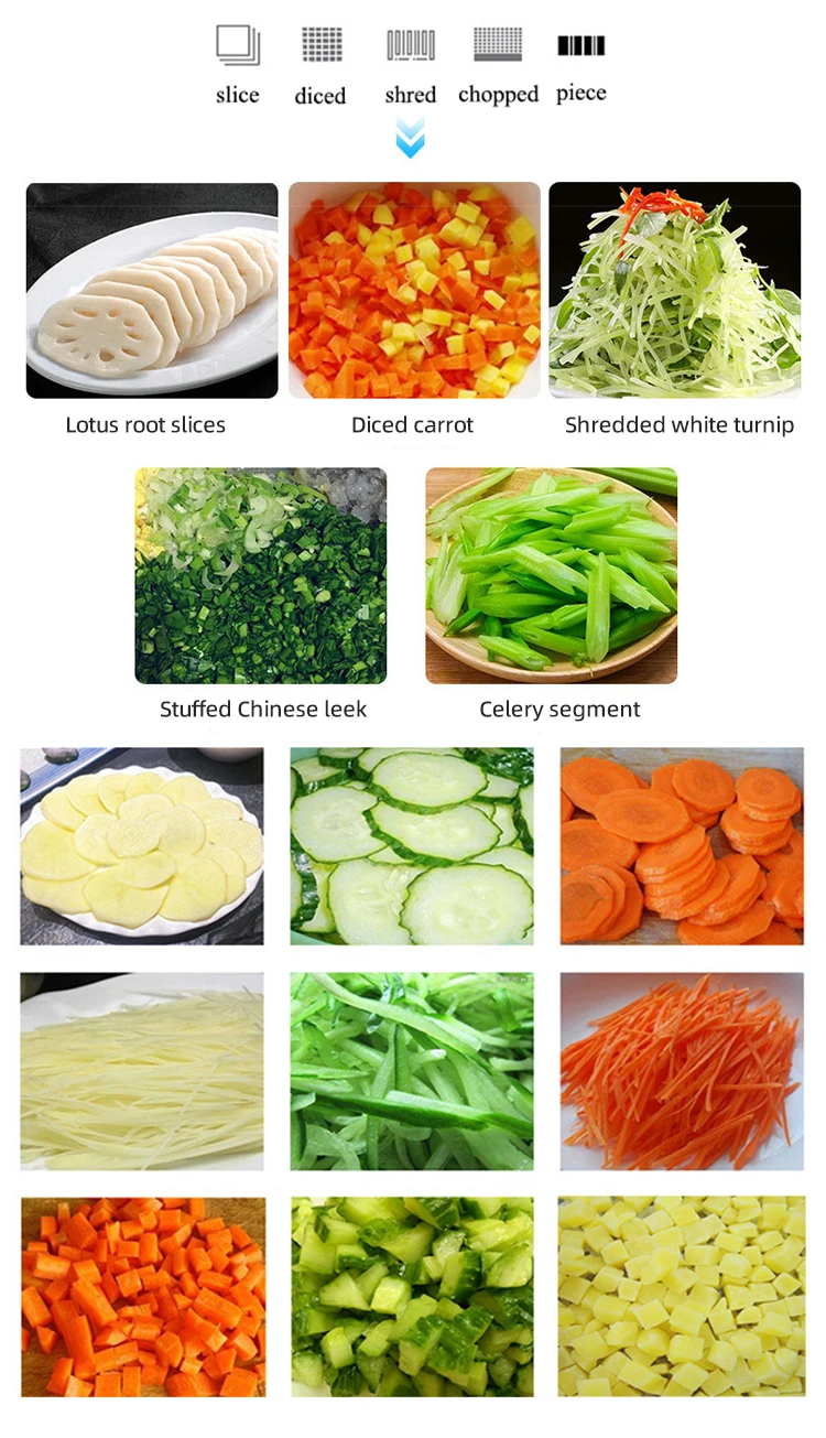 Fruit Vegetable Slice Cube Cutting Slicing Dicing Machine Potato Carrot ...