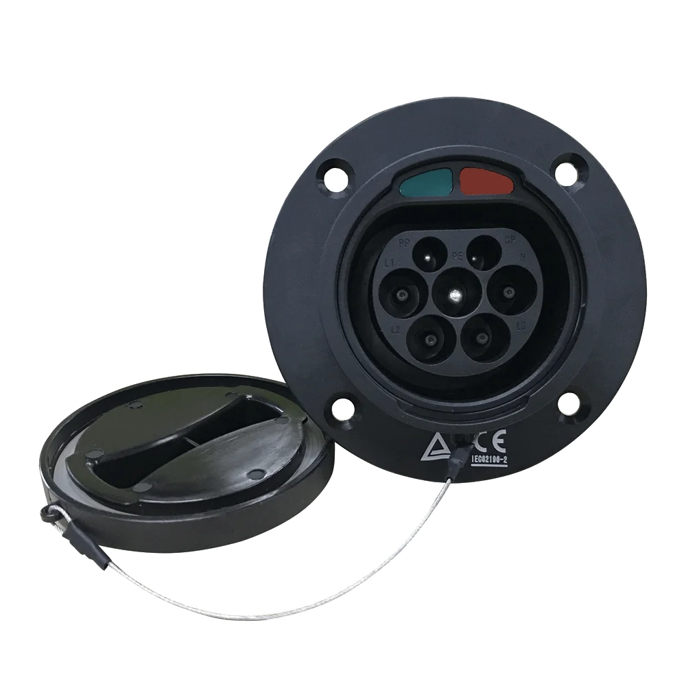 Iec 62196 Ev Car Side Type 2 Male Socket 16a/32a For Type 2 Female Plug ...