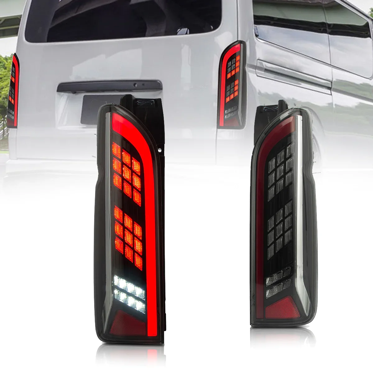 VLAND Full LED Tail Lights for Toyota Hiace 2005-2018