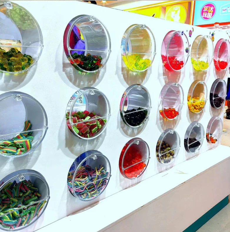 Wholesale Bulk Dry Acrylic Food Storage Candy Jar Bin with Scoop