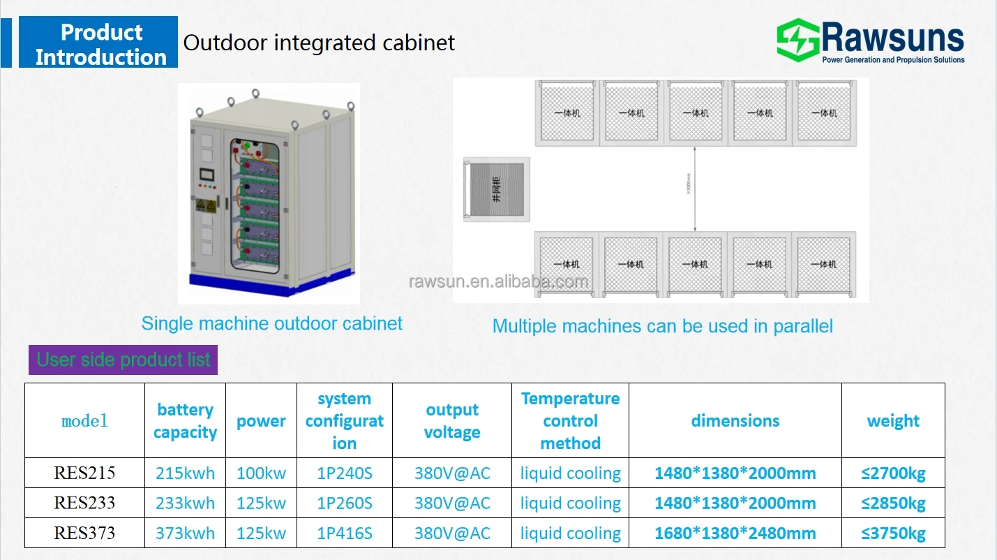 125kw 233kwh Electric Generator Energy Storage System Evconversion Kit ...