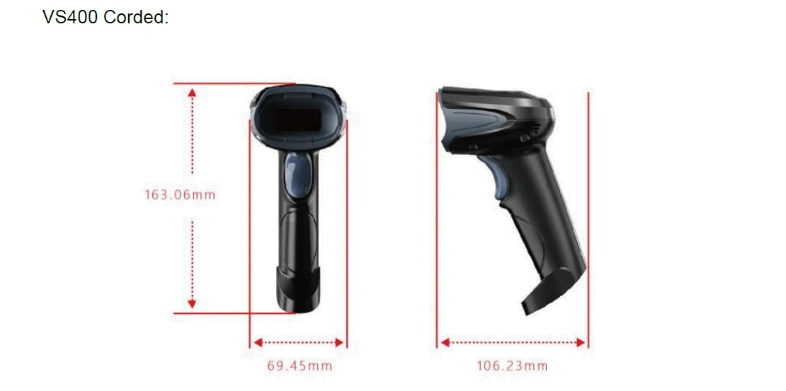 Vs400 Corded Compact Industrial Barcode Reader Logistics Label Reading ...