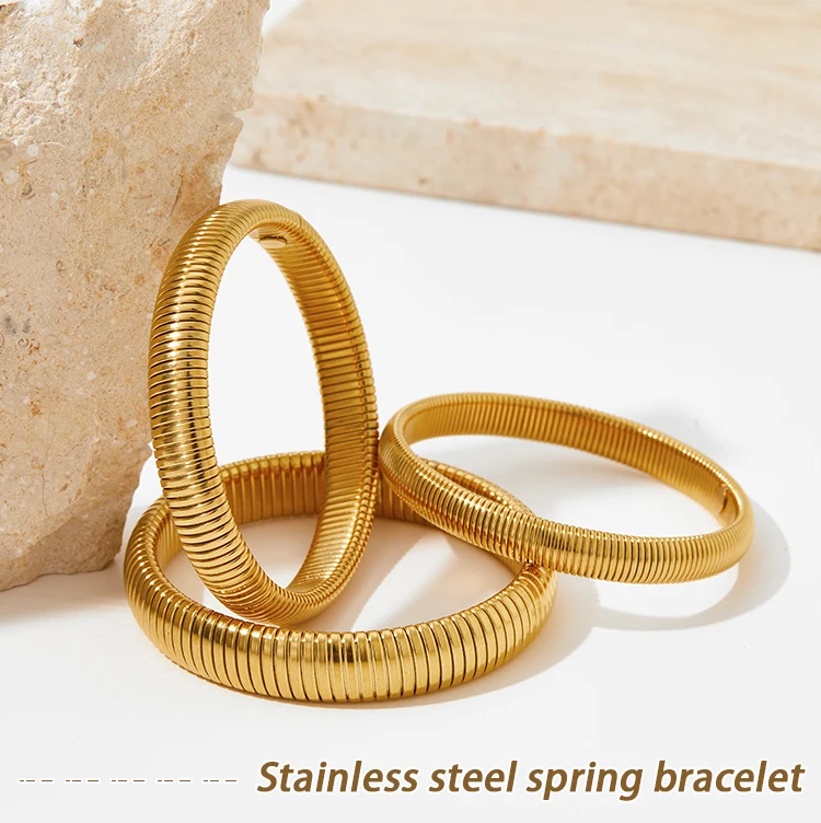 Chunky Statement Elastic Snake Chain Bangles Bracelet Exaggerated ...