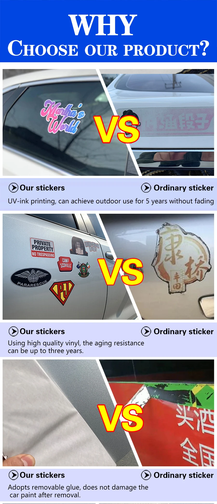 Custom Die Cut Vinyl Printing Adhesive Waterproof PVC Label Stickers