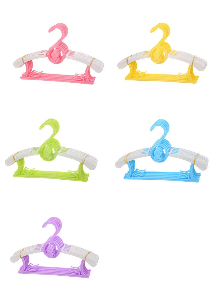 DS4118 Kids Plastic Hangers Clothes Rack Colourful Non-Slip Baby ...