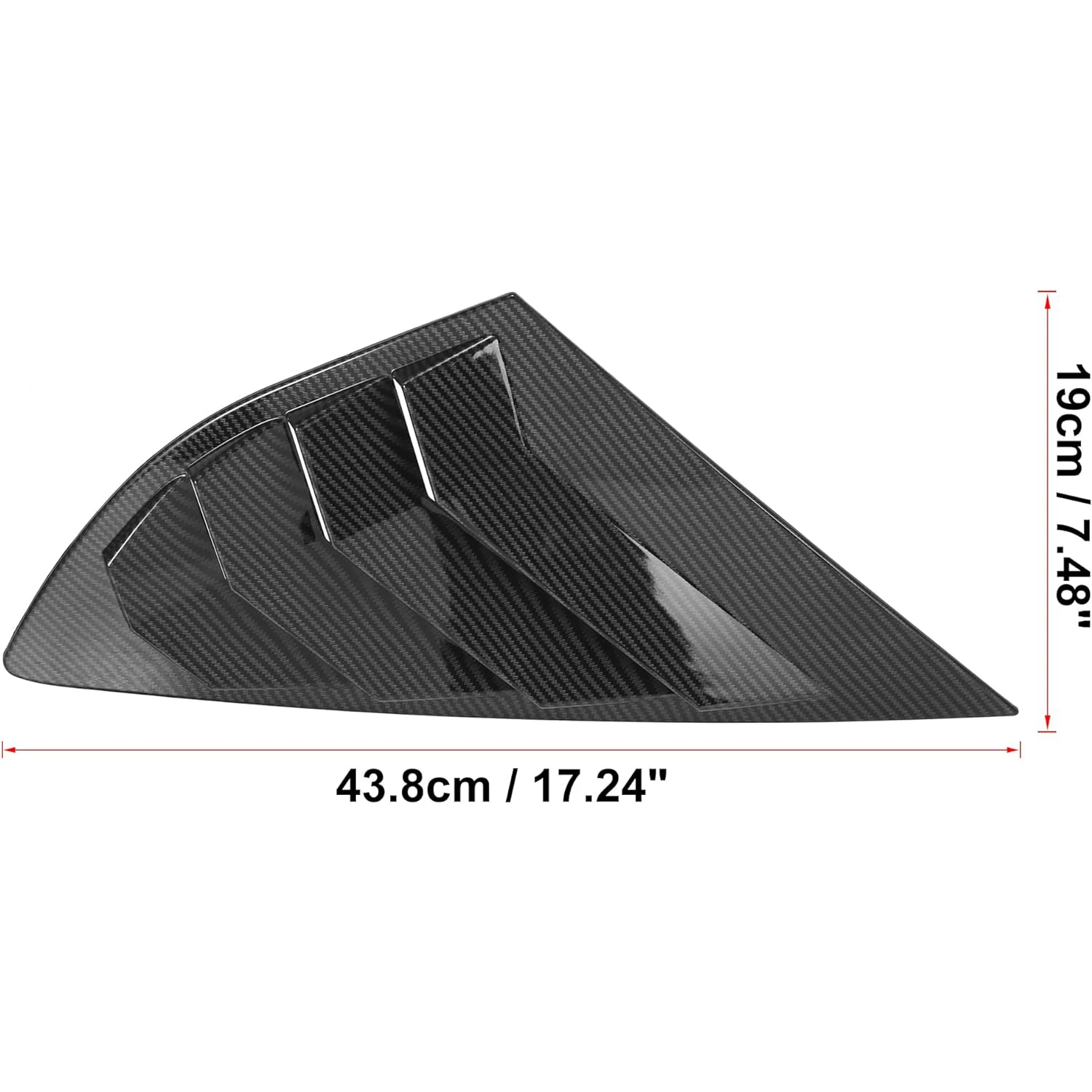 Louver Boards Shutter Carbon Fiber Rear Side Window Cover Trim for Ford ...