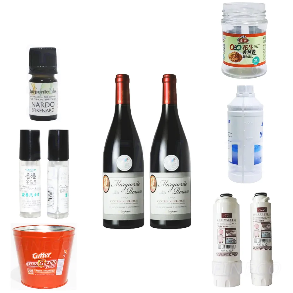 Small Desktop Semi Automatic Wine Tin Cans Beer Round Bottles Sticker ...