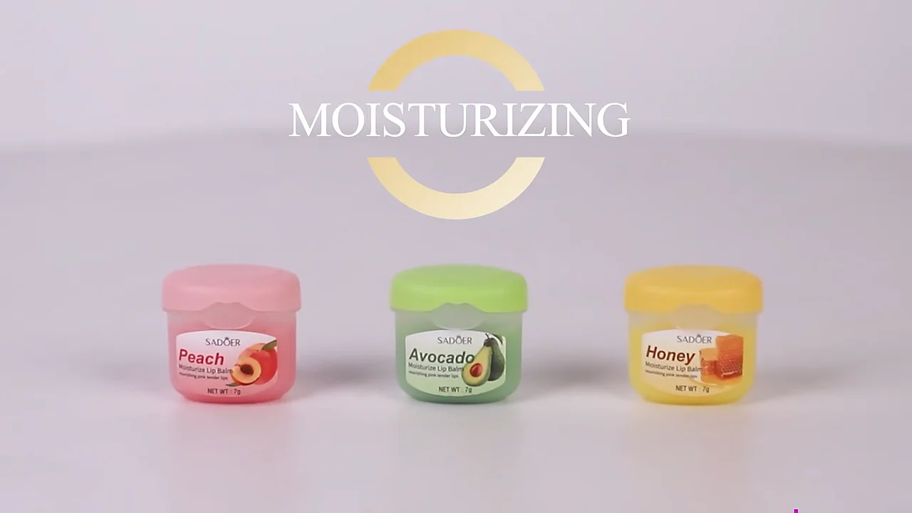 New Arrival Sadoer Honey Lip Balm Vegan Organic Fruit Lip Balm ...