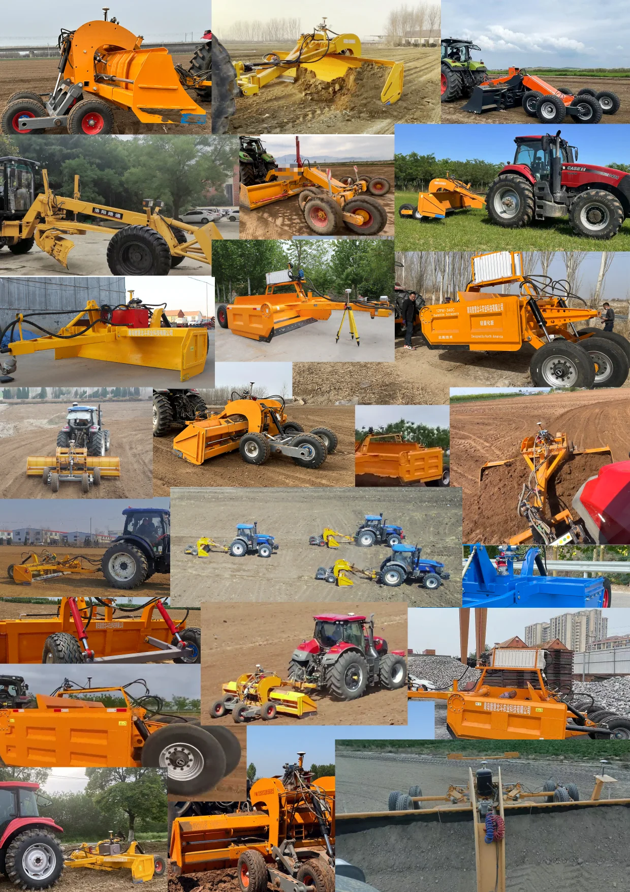 Hydraulic Steel Land Leveler for Tractor Grader Farm Machines Satellite ...