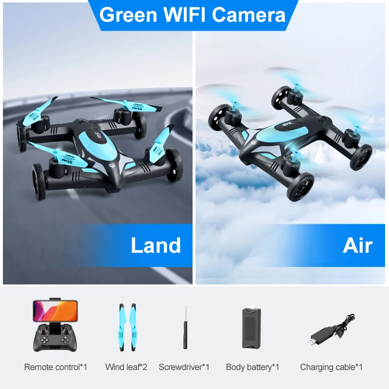 V11 Ground Drive & Air Flight Dual Mode Rc Drone Intelligent Altitude ...