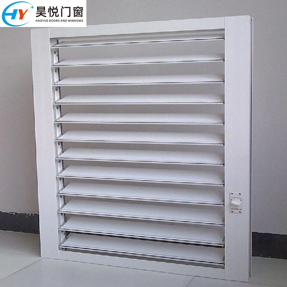 White Color Perfect Fitting Pvc Louver Outdoor Blinds Waterproof Window ...