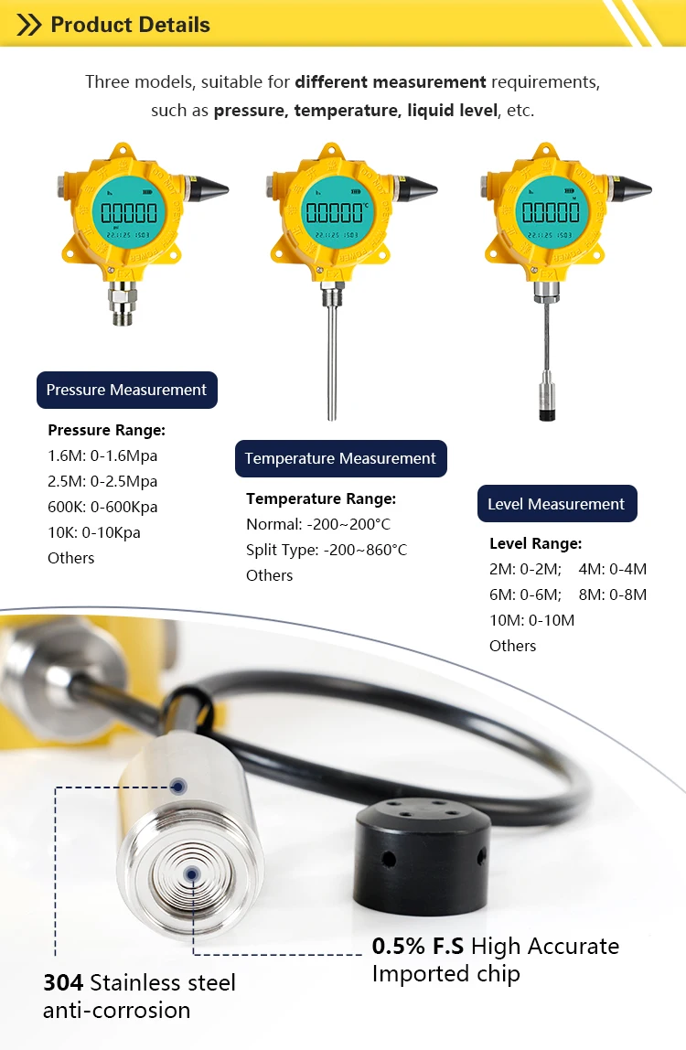 NB-IOT GPRS 4G Lora Explosion Proof Battery Powered Wireless Pressure Transmitter Sensor ...