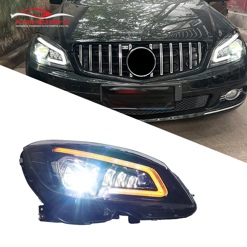 Plug And Play Upgrade Full Led Headlight Headlamp For Mercedes Benz C ...