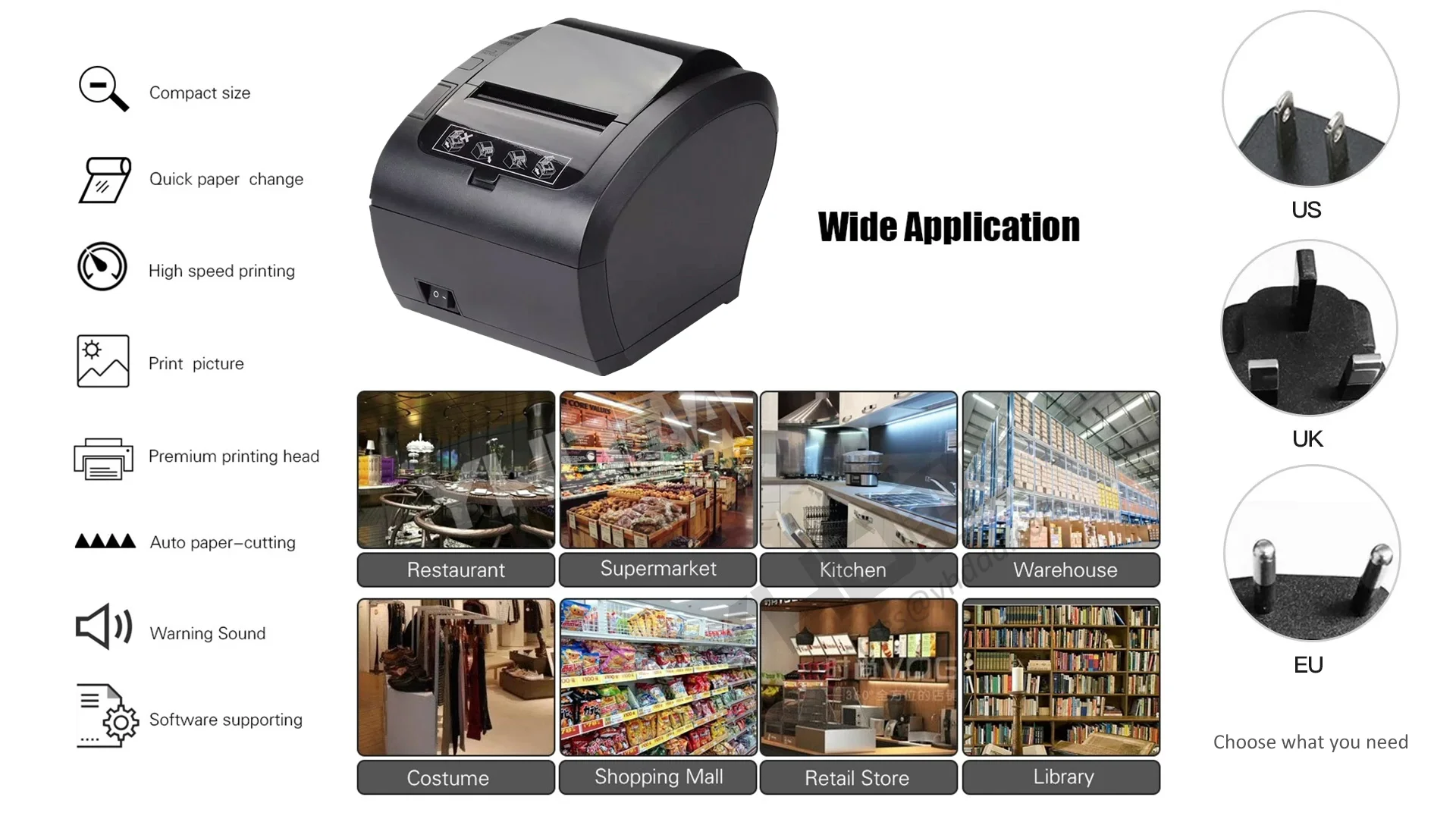 Yhd-80c Direct Thermal Receipt Printer 80mm With Auto Cutter Support ...