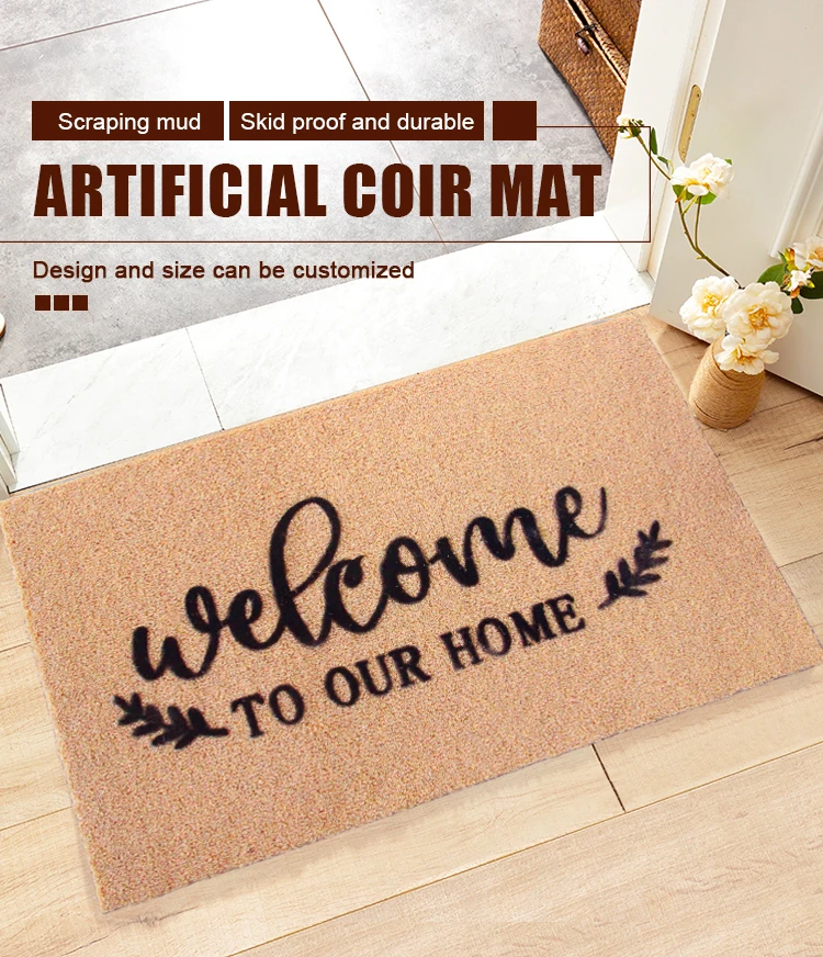 Artificial Coco Anti-slip Outdoor Entrance Customized Artificial Coir ...