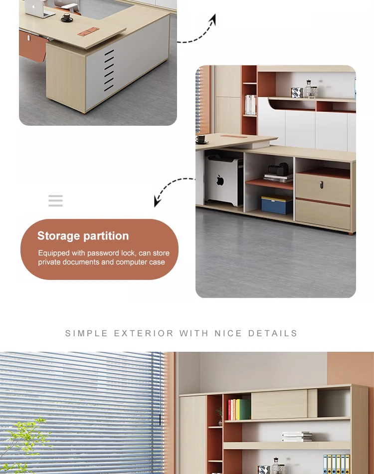 Customizable Simple Design Office Executive Desk,Durable L Shape ...