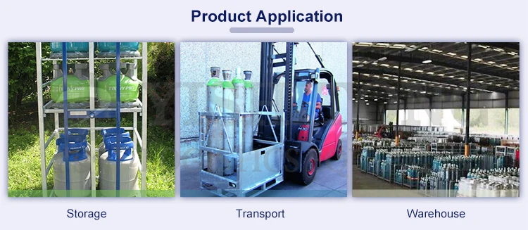 Zinc Galvanized Gas Cylinder Lifting Cage - Durable & Stackable