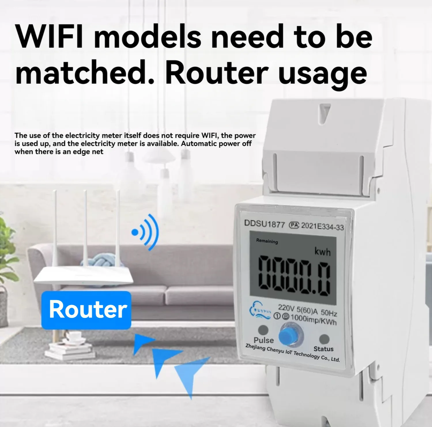 Smart Electricity Meter - Remote Prepaid & Low Balance Indication