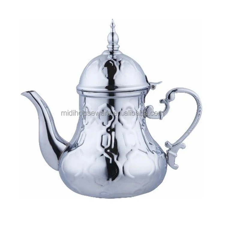 Customized Design 2024 Ramadan Tea Set Metal Inox Coffee Pot Moroccan ...