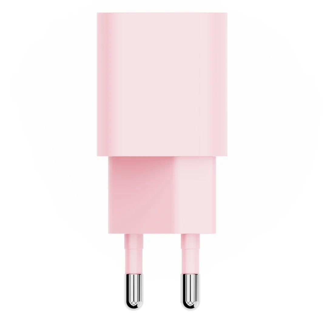 KCC KC Certificate Small Size Pink Color Dual Port Charger