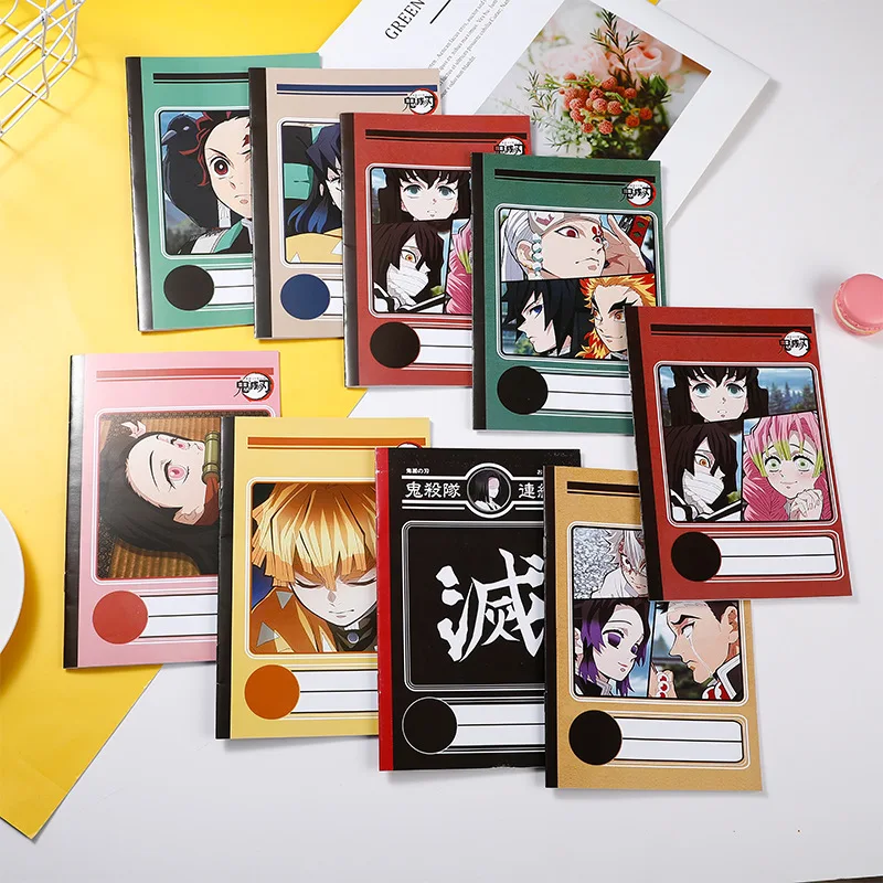 9 Designs Japanese Anime Merchandise Student Diary Anime Demon Slayer ...