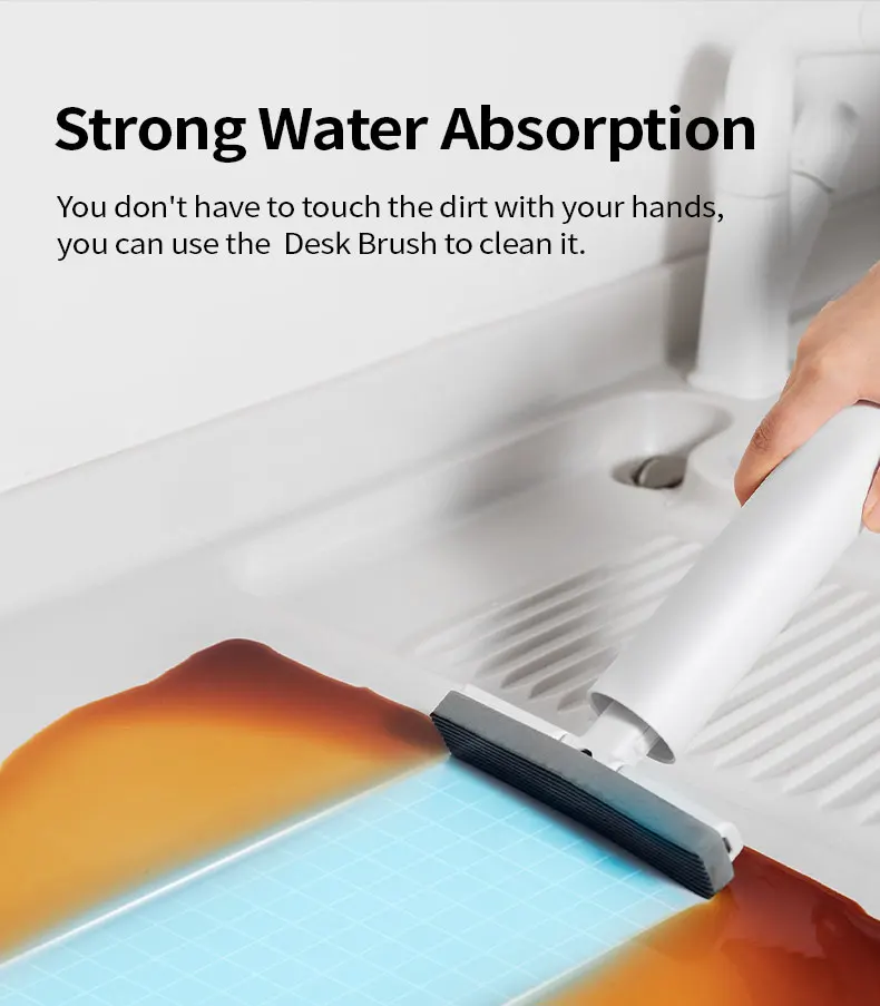 Innowell Desk Brush - Portable Self-Squeezing Cleaning Tool