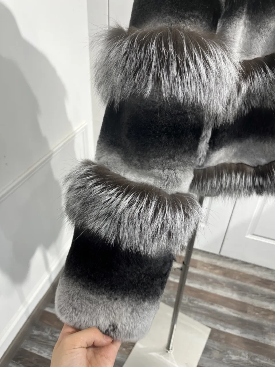 Rxfurs Formal Winter Coats Suppliers Natural Silver Fox Animal Fur Coat ...