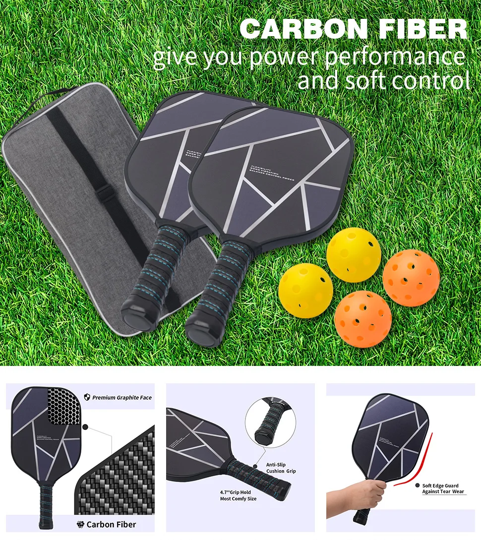 China Wholesale Proprietary Blend Rubber Carbon Fiber Pickleball Paddle ...