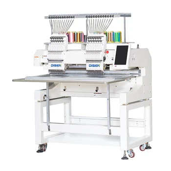 Two Head 12/15 Needles 1000 Rpm Multifunctional Used Embroidery ...