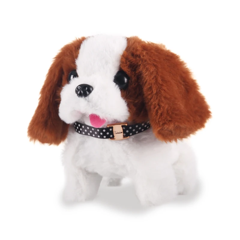 Battery Operated Grey Puppy Toys with Walking Barking Stuffed Animal ...