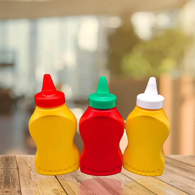 Pe 220ml Plastic Flat Ketchup Bottles Squeeze Sauce Bottles - Buy Pe ...