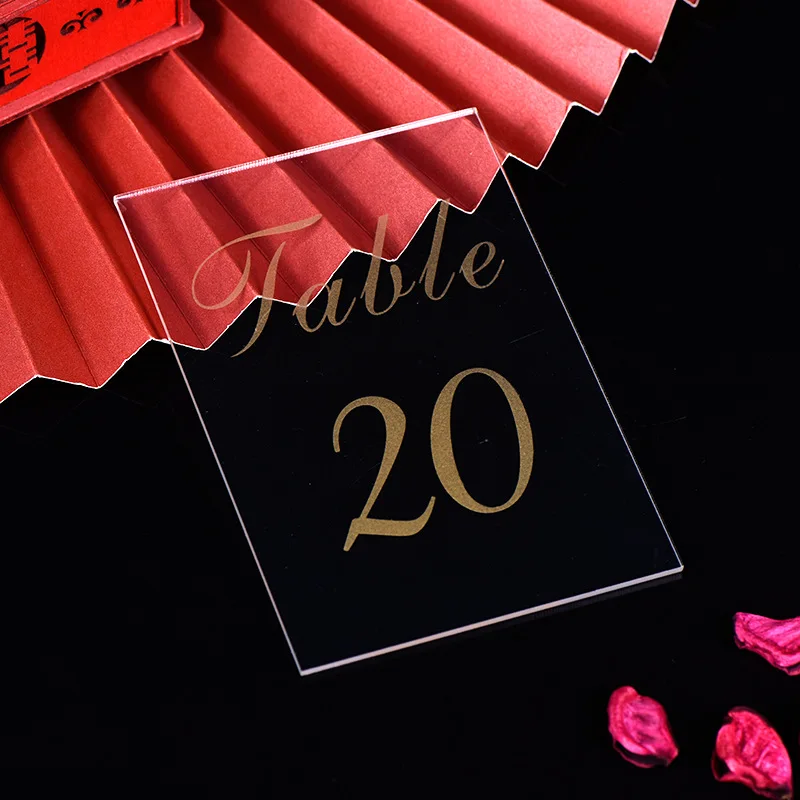 Customized Acrylic Desktop Decca T-type Table Signs Crystal Menu Card ...