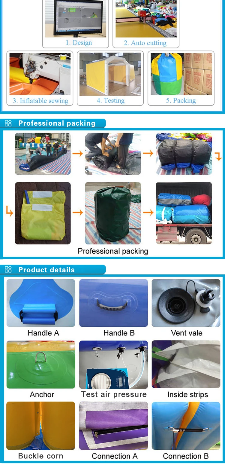 Giant Inflatable Bouncy Castle With Funny Obstacle Children Amusement ...