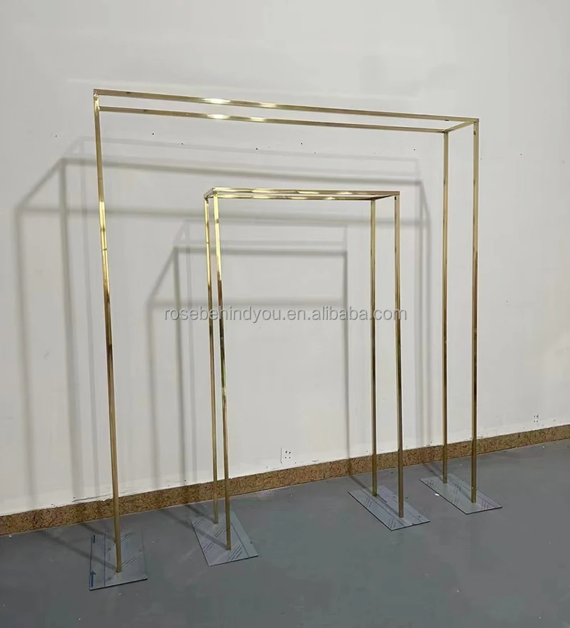 Luxury Wedding Arch Backdrop Gold Metal Backdrop Stand Panel| Alibaba.com