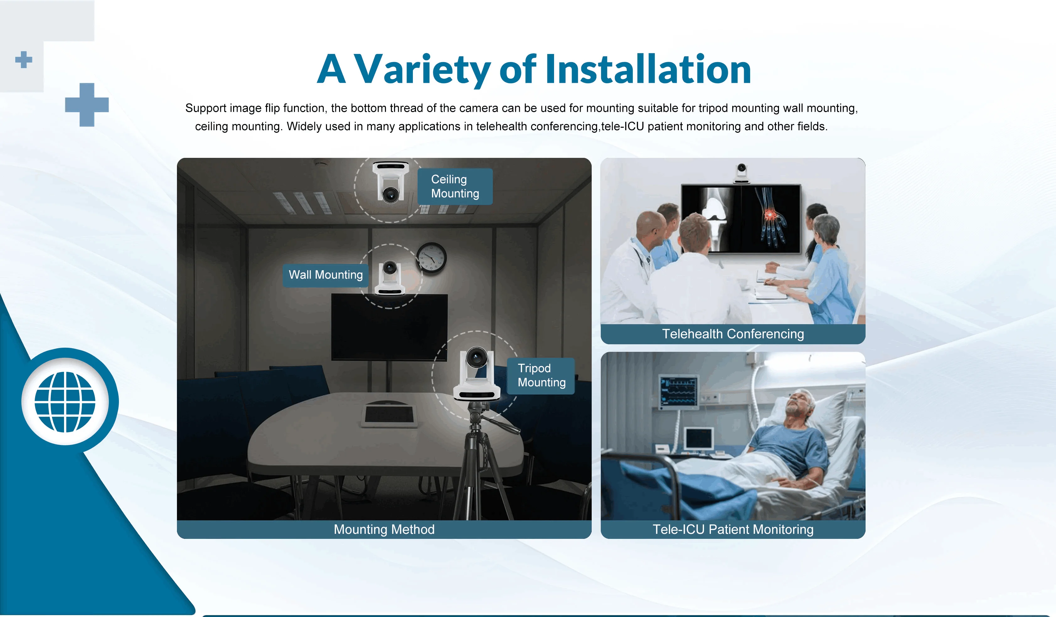 AIMEDIK Medical Patient Monitoring PTZ Camera 20X 30X Optical Zoom PTZ ...