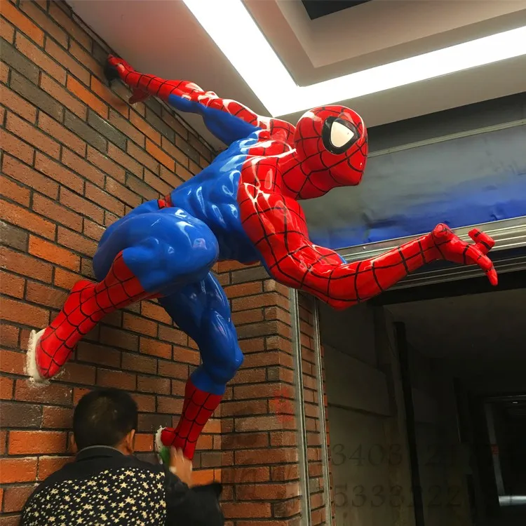 Life Size Resin Spiderman Statue - Customizable Fiberglass