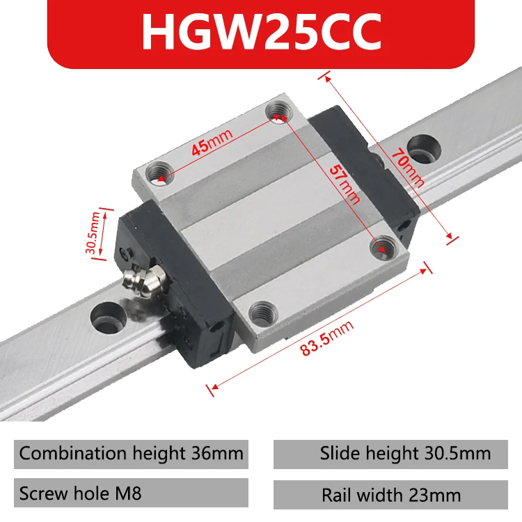 Linear Guide Linear Rail HGW25CC Guide Linear Block Wholesale Prices Linear Guide Steel Linear ...
