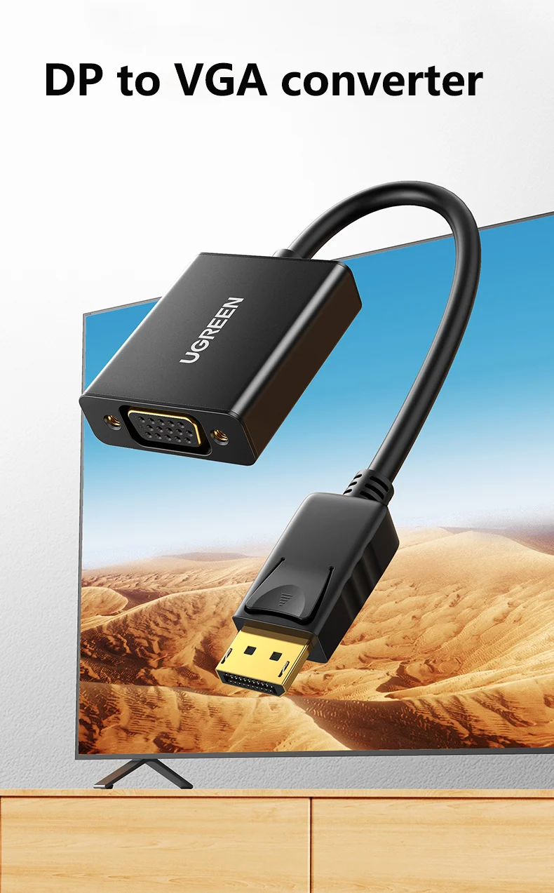 Ugreen Displayport to VGA Adapter - 4K 60hz Converter