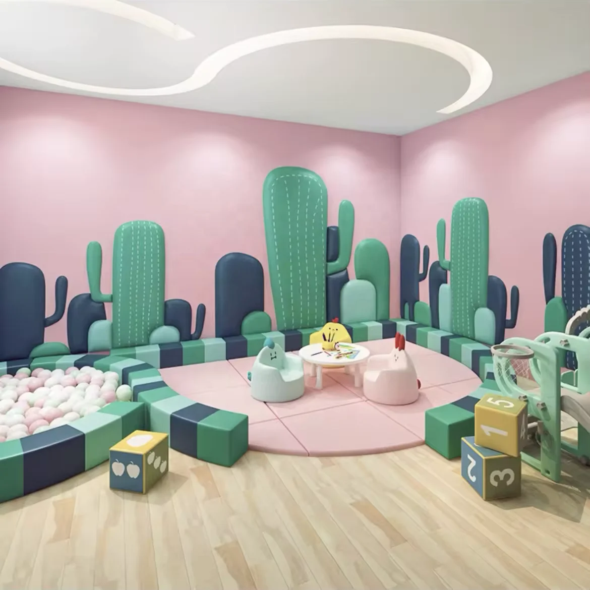 Soft Wall Padding for Indoor Playground Customized Chirlren's Foam Wall ...