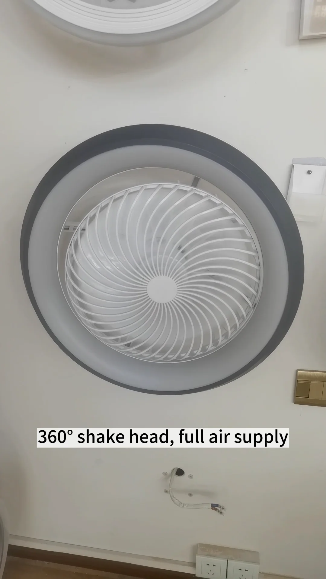 Xd114 49cm Small Modern Bladeless Ceiling Fan With Led Light Remote ...