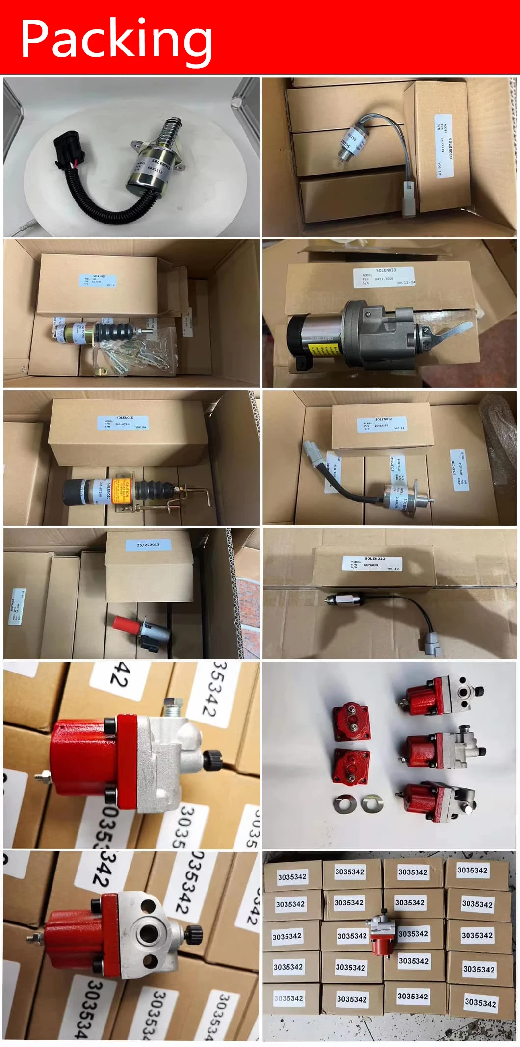 12V 24V Fuel Shutdown Solenoid Valve OE52318 for diesel Generator ...