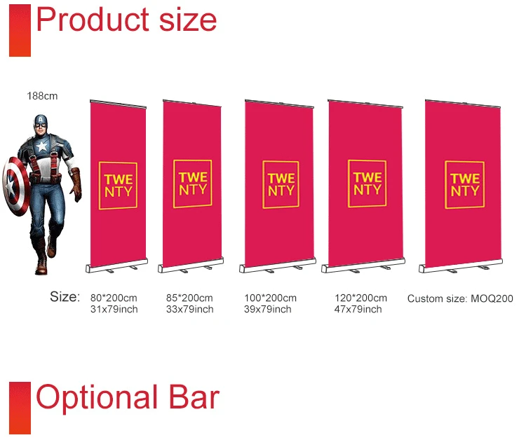 Aluminium Roll up Banner Stand - Portable Advertising Display