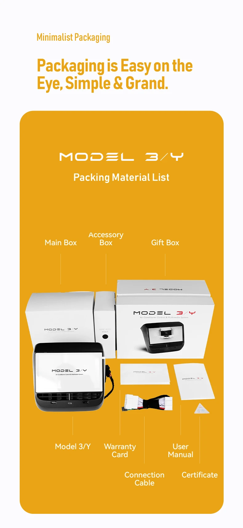 Ac Panel Wireless Carplay 7" Ips Rear Seat Entertainment Screen For ...