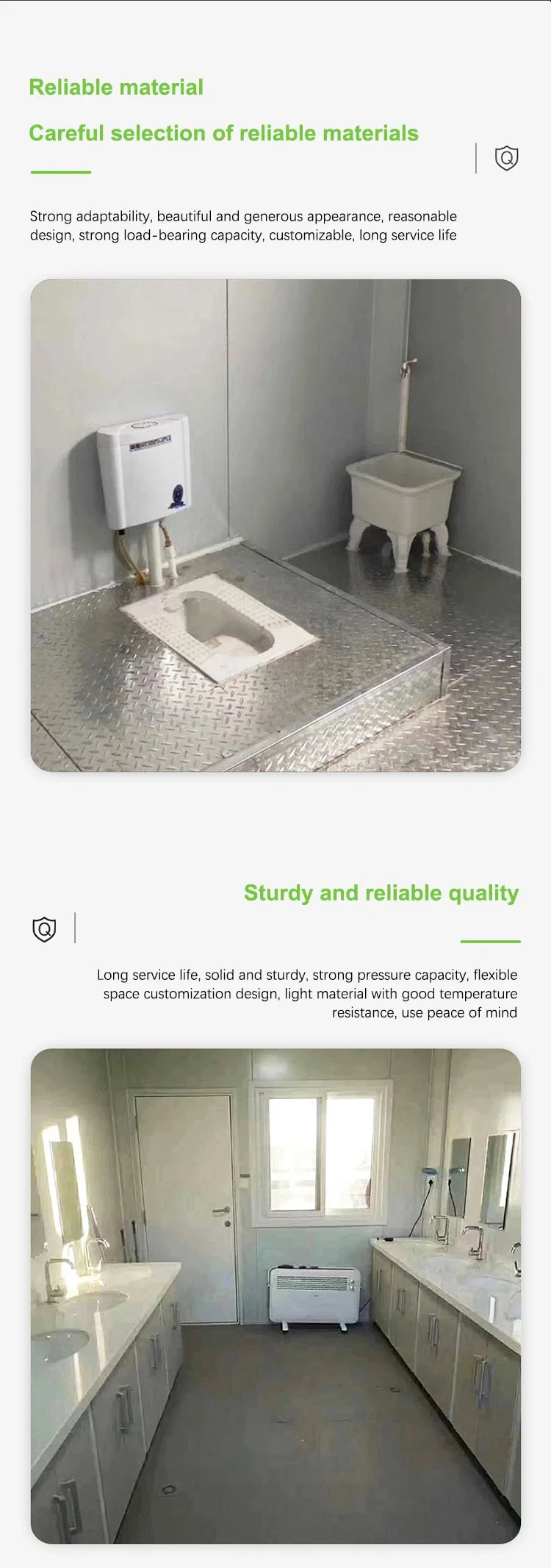 Mobile Container Toilet Unit with Sink & Mirror - Portable Toilet ...