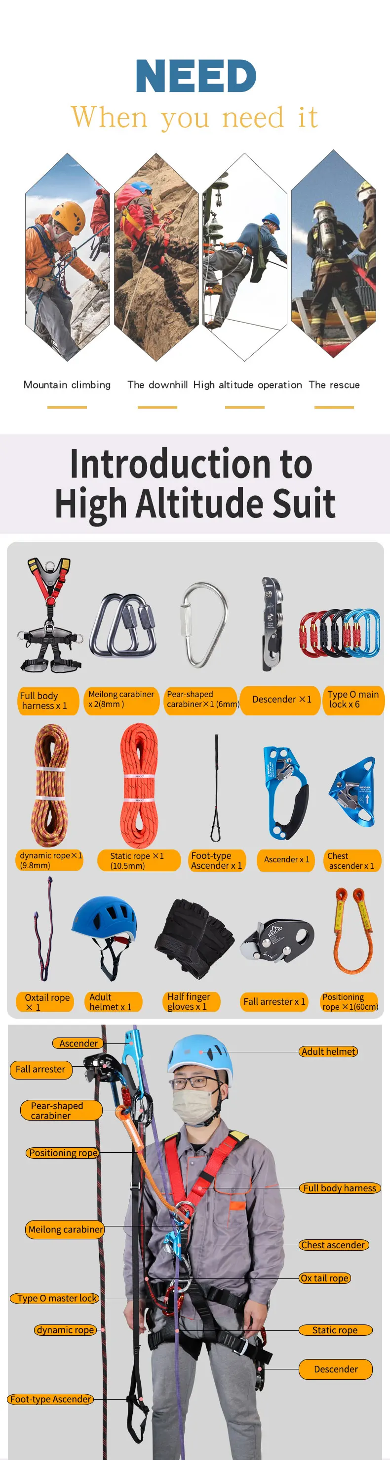 Outdoor High Altitude Rising and Falling STR Protection Set