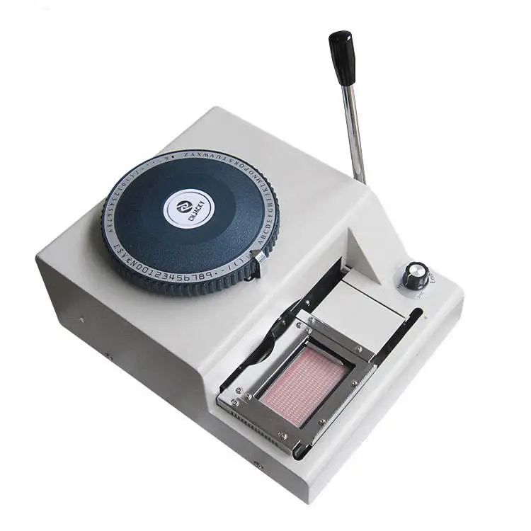 Pvc Card Manual Braille Printer Embossing Machine Dog Tag Metal Card Printer Embosser Machine ...